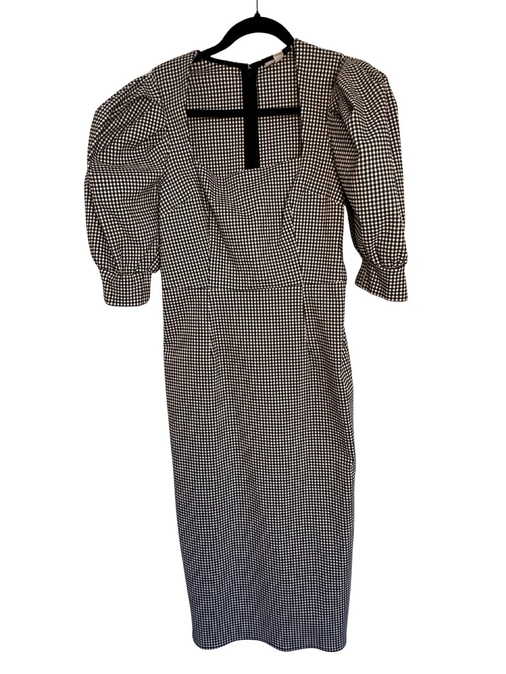 Dresses | Black White Gingham Puffsleeve Dress | Poshmark